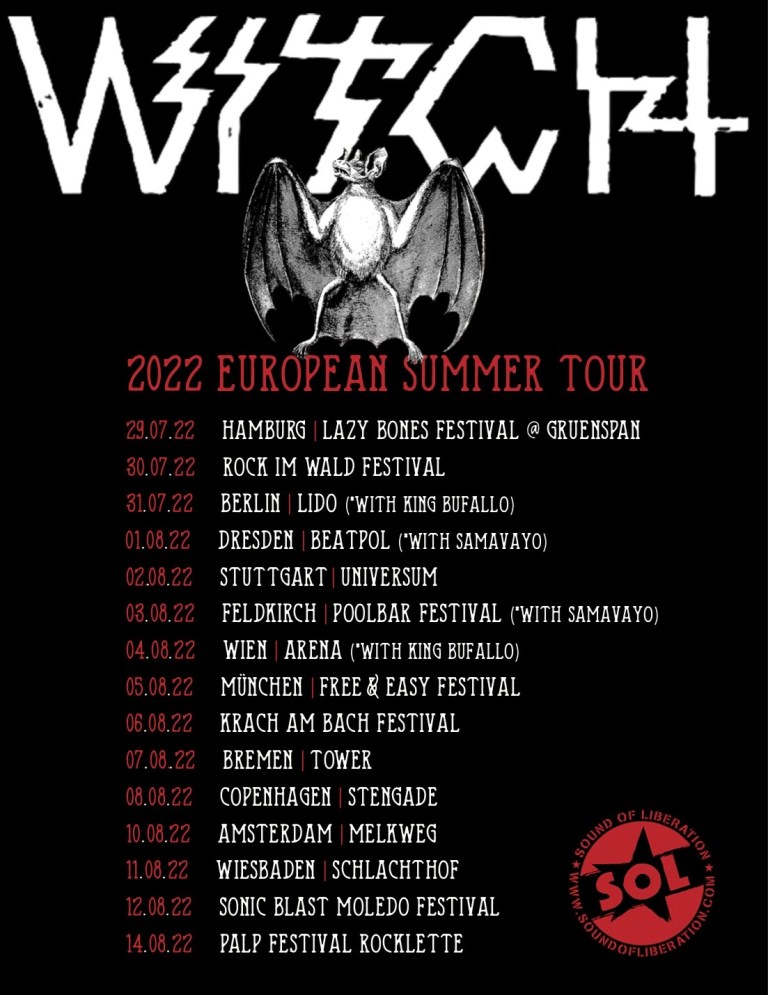 Heavy Psych Rock Legends WITCH Embark on Summer 2022 Tour Across Europe